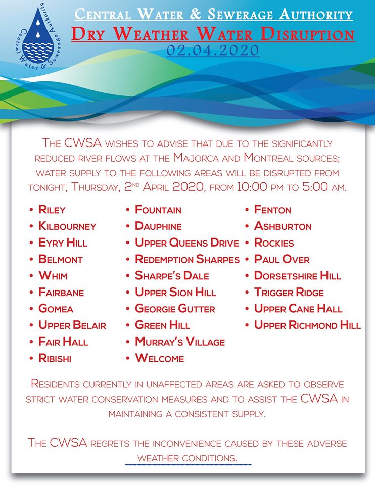 Dry weather water shortages in SVG as Covid-19 strikes – One News SVG