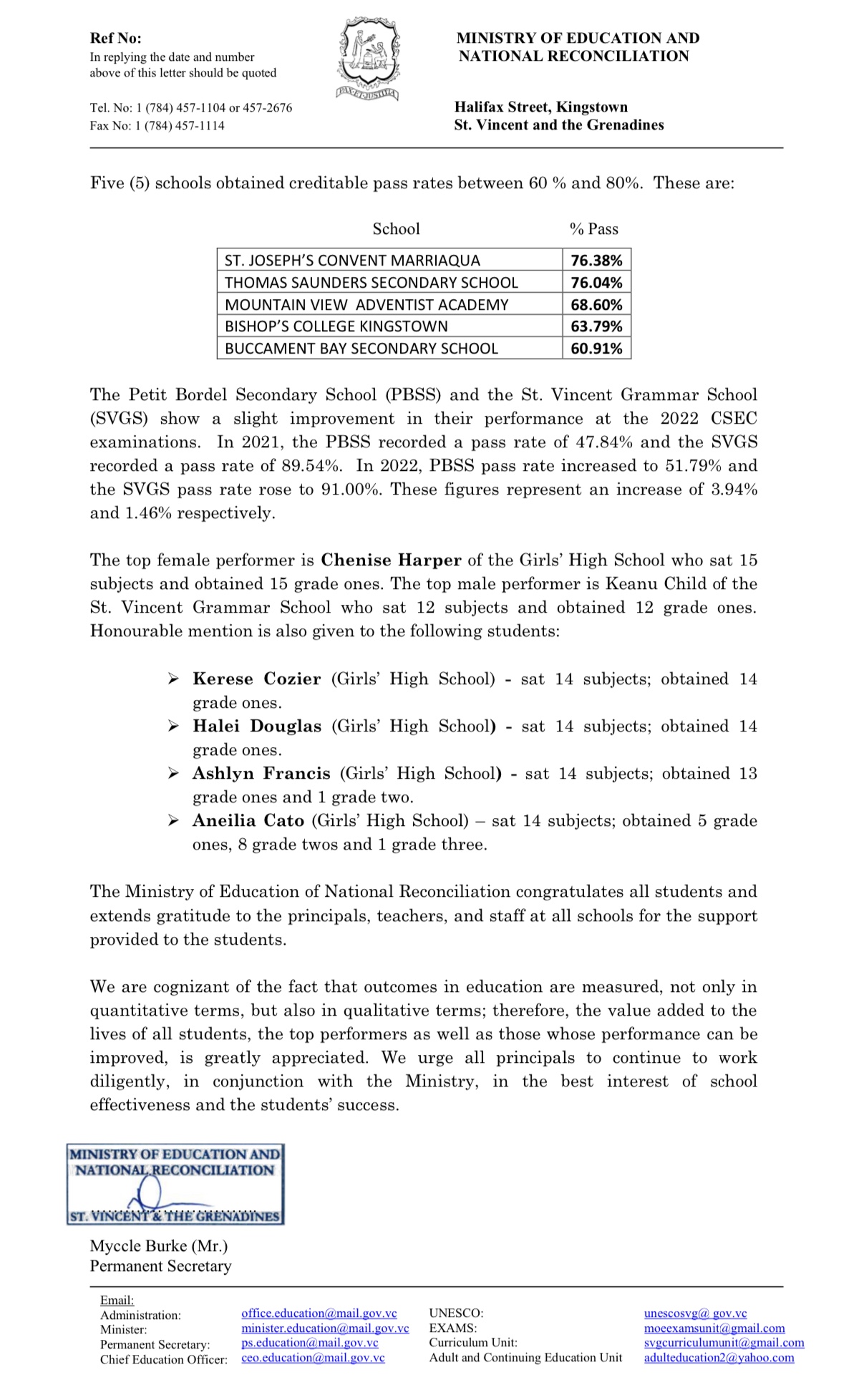 GHS shines despite national decline in 2022 CXC CSEC performance – One ...