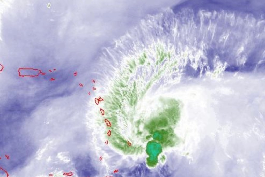 Bret’s tropical-storm-force winds extend outward up to 115 miles from ...