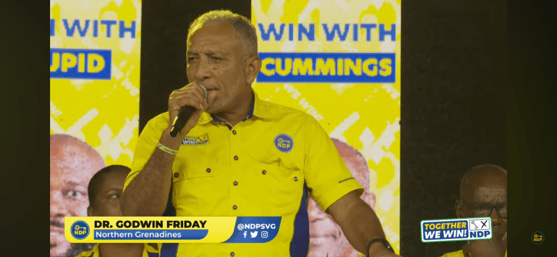 Dr Friday Outlines NDP’s National Plan for Change in SVG – One News SVG
